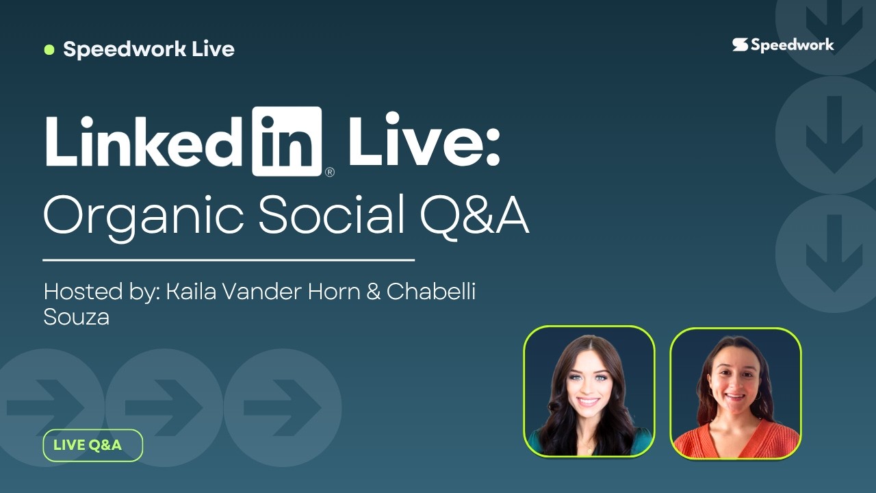LinkedIn Live Organic Social Q&A with Kaila Vander horn