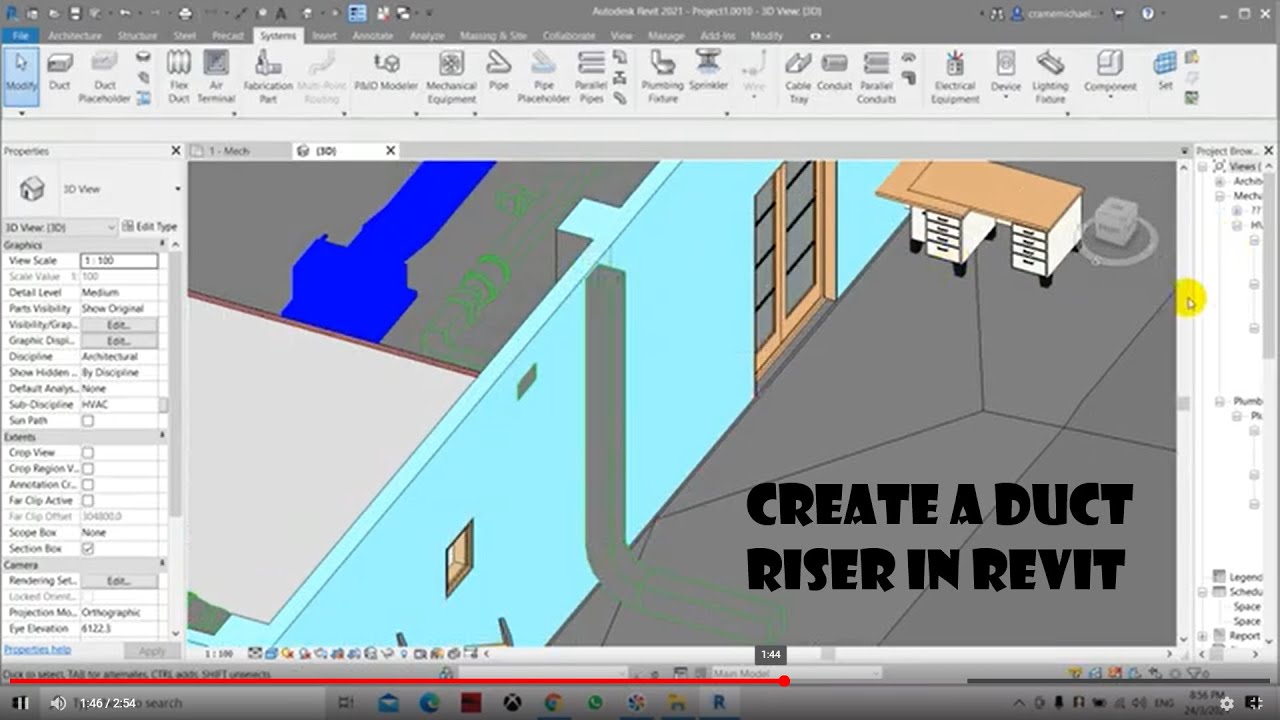 Create A Duct Riser In Revit