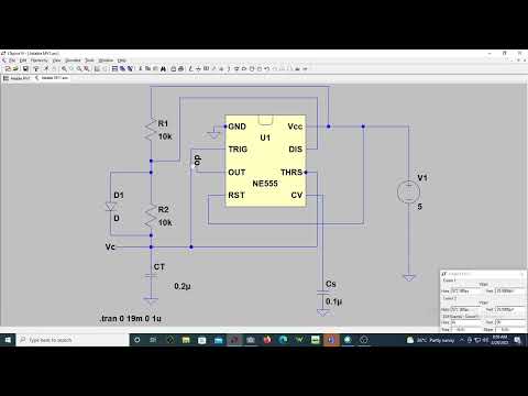 555 Timer Asatble MV LT SPICE simulation