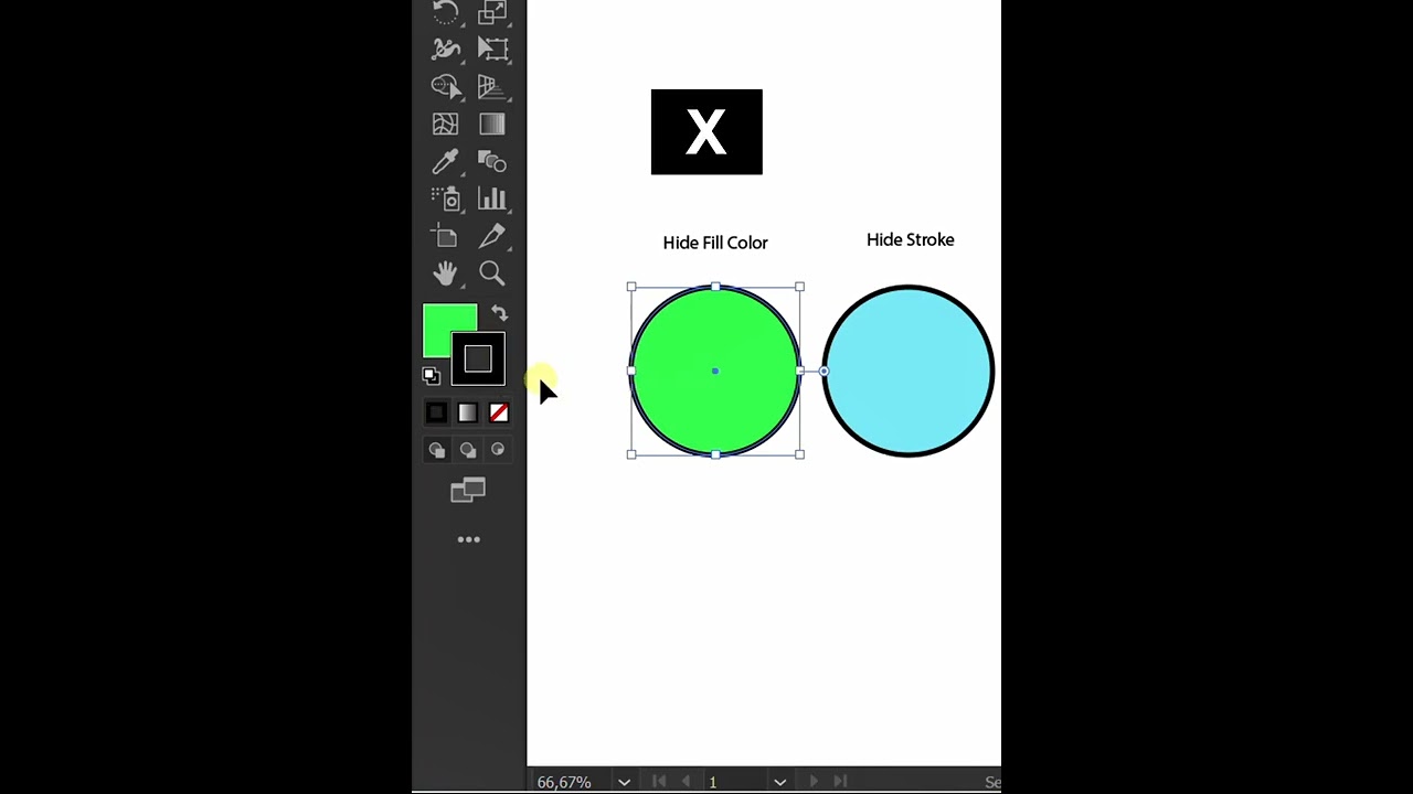 Shortcut Remove fill and Stroke Adobe Illustrator #illustratorcc #tutorial