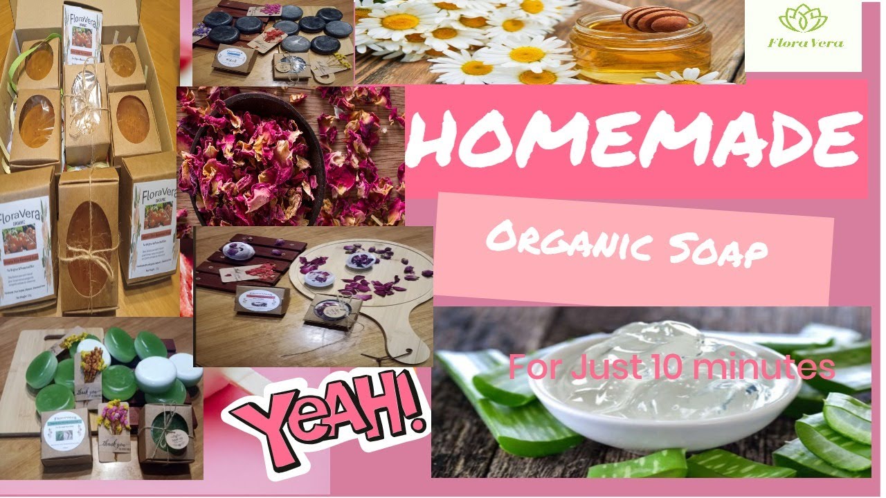 FloraVera Organic Soap Collection – Tomato, Carrot| Handmade Melt and Pour Soaps