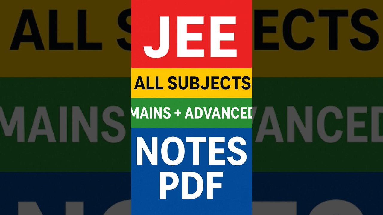 JEE mains & advanced all notes, pyq and book pdf #jee# #IIT#