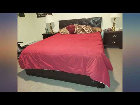 Allewie Queen Size Platform Bed Frame with 4 Drawers and Adjustable Headboard, review