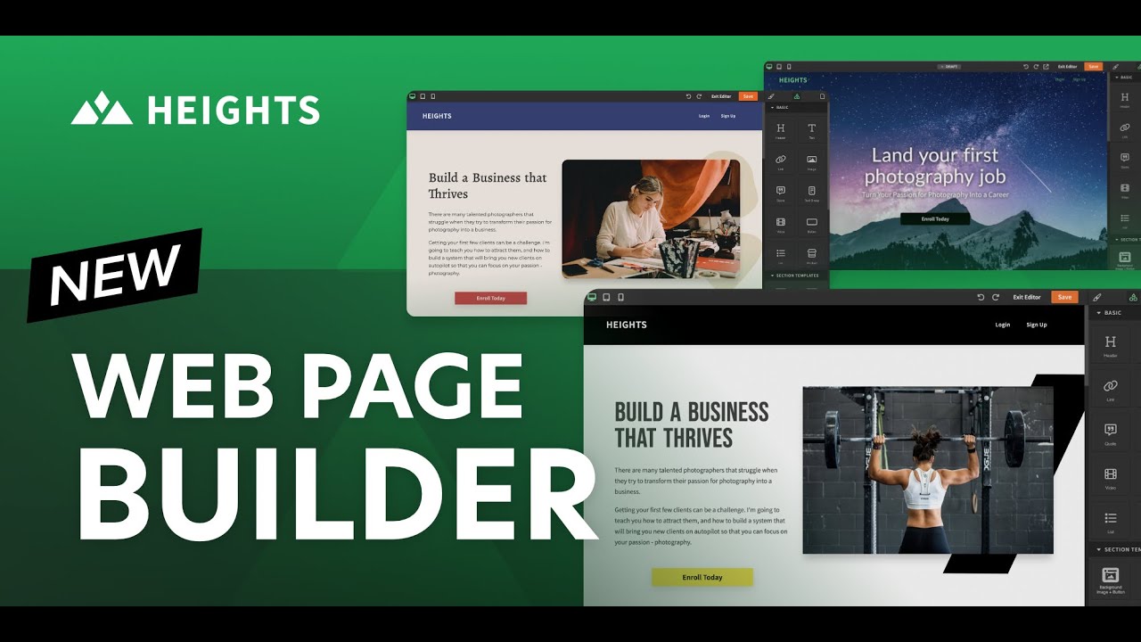 Learn How to Use the Brand New Web Page Builder in Heights Platform