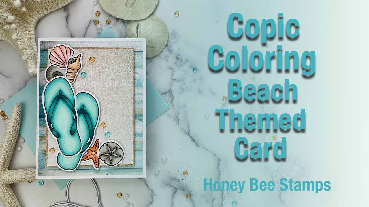 Create Beach Themed Card with Copic Coloring