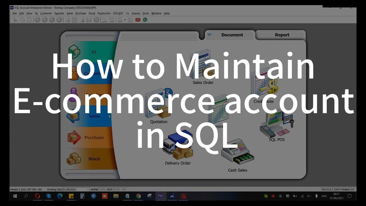 How to maintain Ecommerce account | SQL Accounting E-commerce