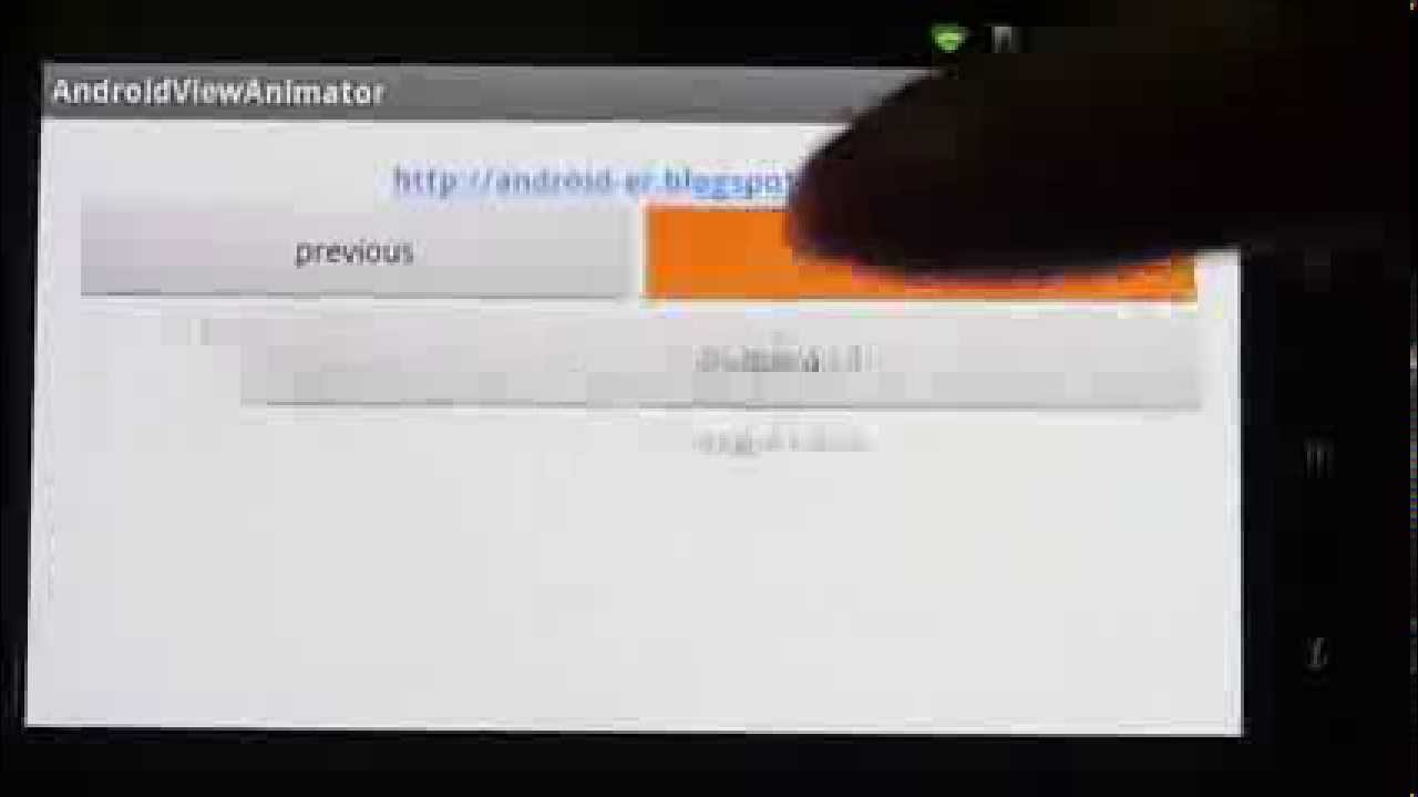 Android code example: ViewAnimator