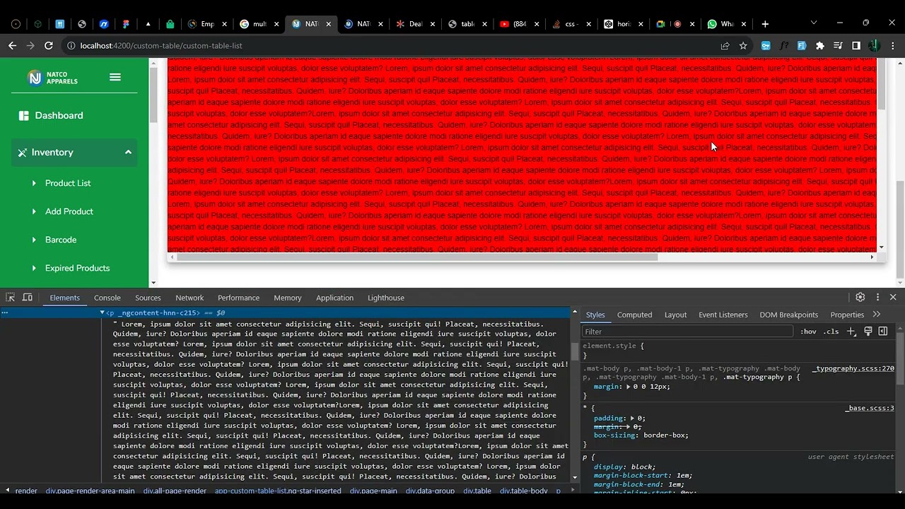table scroll issue (softlab it)
