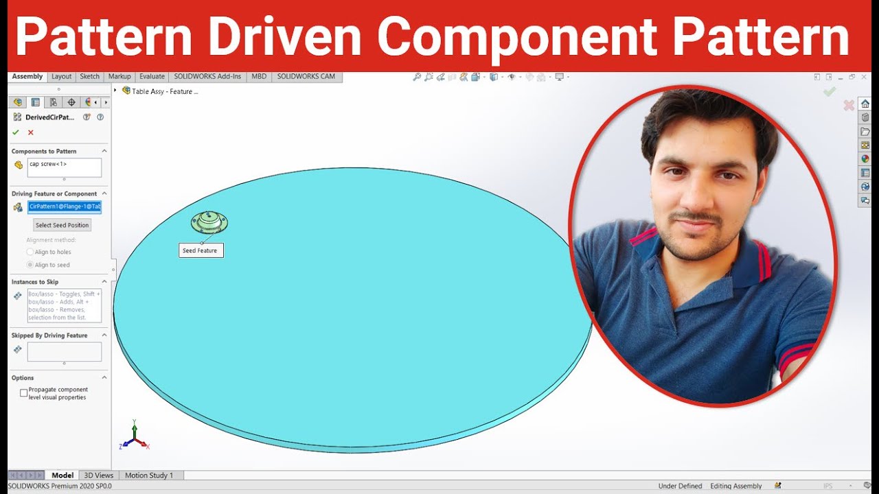 Pattern Driven Component Pattern | Component Patterns | SW Assembly Modeling | Tutorial 88