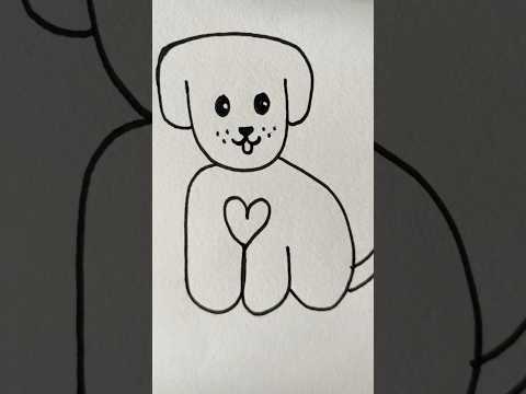 Easy dog drawing #art #youtubeshorts #ytshorts #kidsvideo #youtube #viralvideo #trending #kidstv