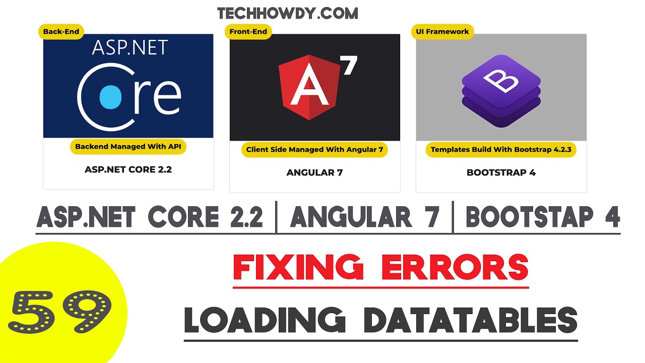 Angular 7 | Fixing Errors and Loading DataTables