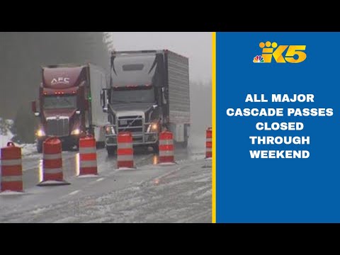 All major Cascade passes closed until at least Friday due to ‘dangerous weather conditions’