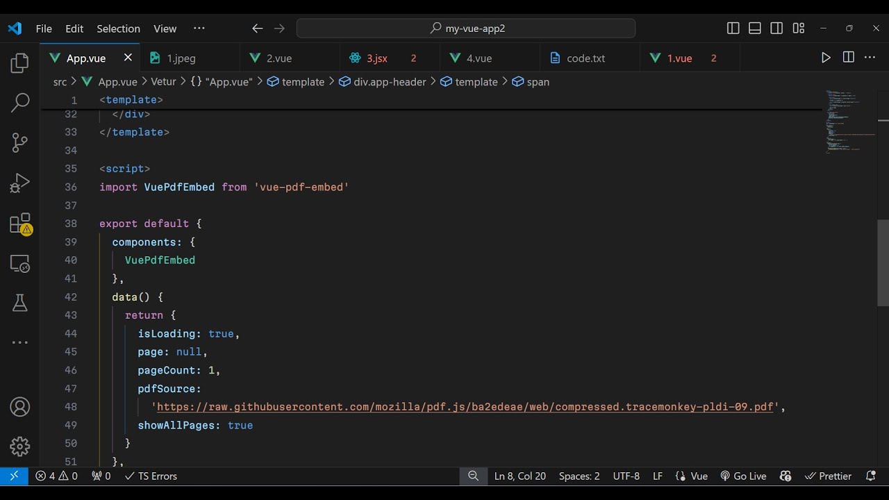 Build a Vue.js 3 PDF Viewer to Embed PDF From URL With Controls Using vue-pdf-embed in TS