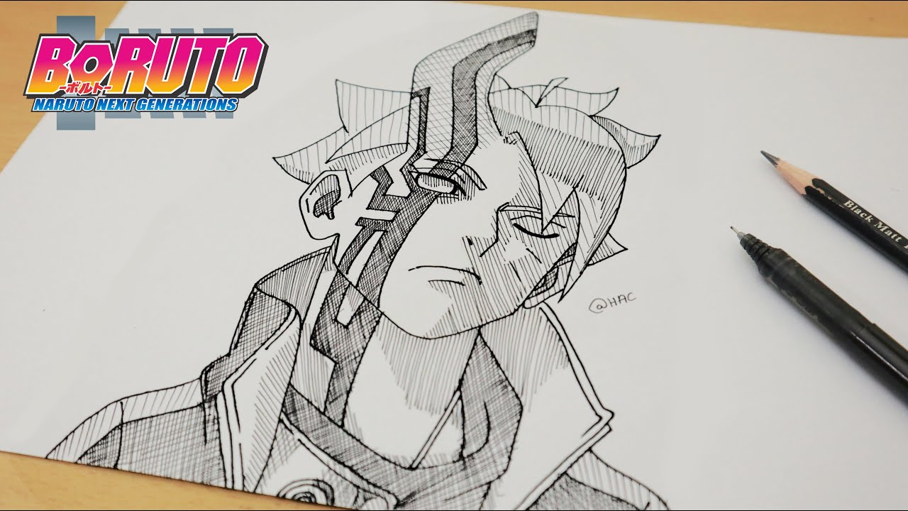 How to draw Boruto Otsutsuki Mode | Step by step (Tutorial)