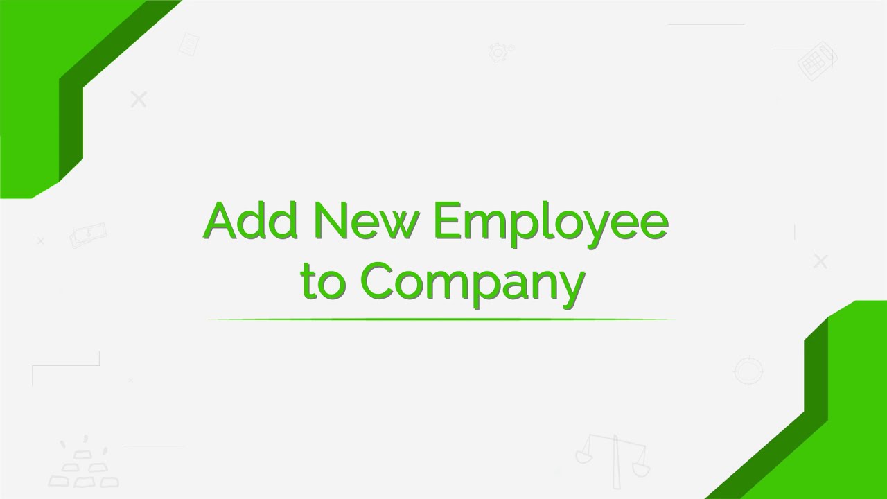 How to add a new employee to company in Sage 50