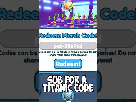 I Redeemed A Titanic Merch Code..????(Pet Simulator X) #shorts