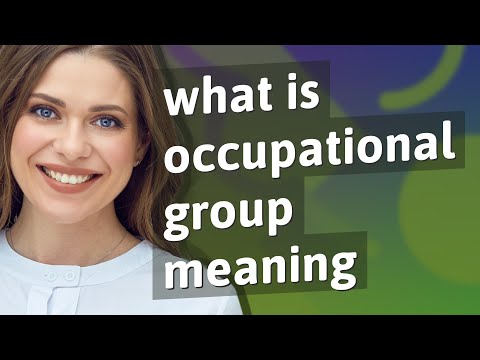 Occupational group | meaning of Occupational group