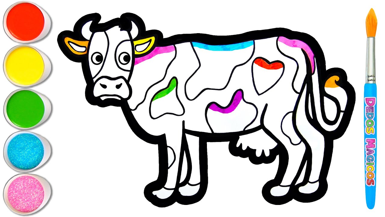 Dibujando y Coloreando una Adorable Vaca ✨🐮✨ Amigos Animales #159