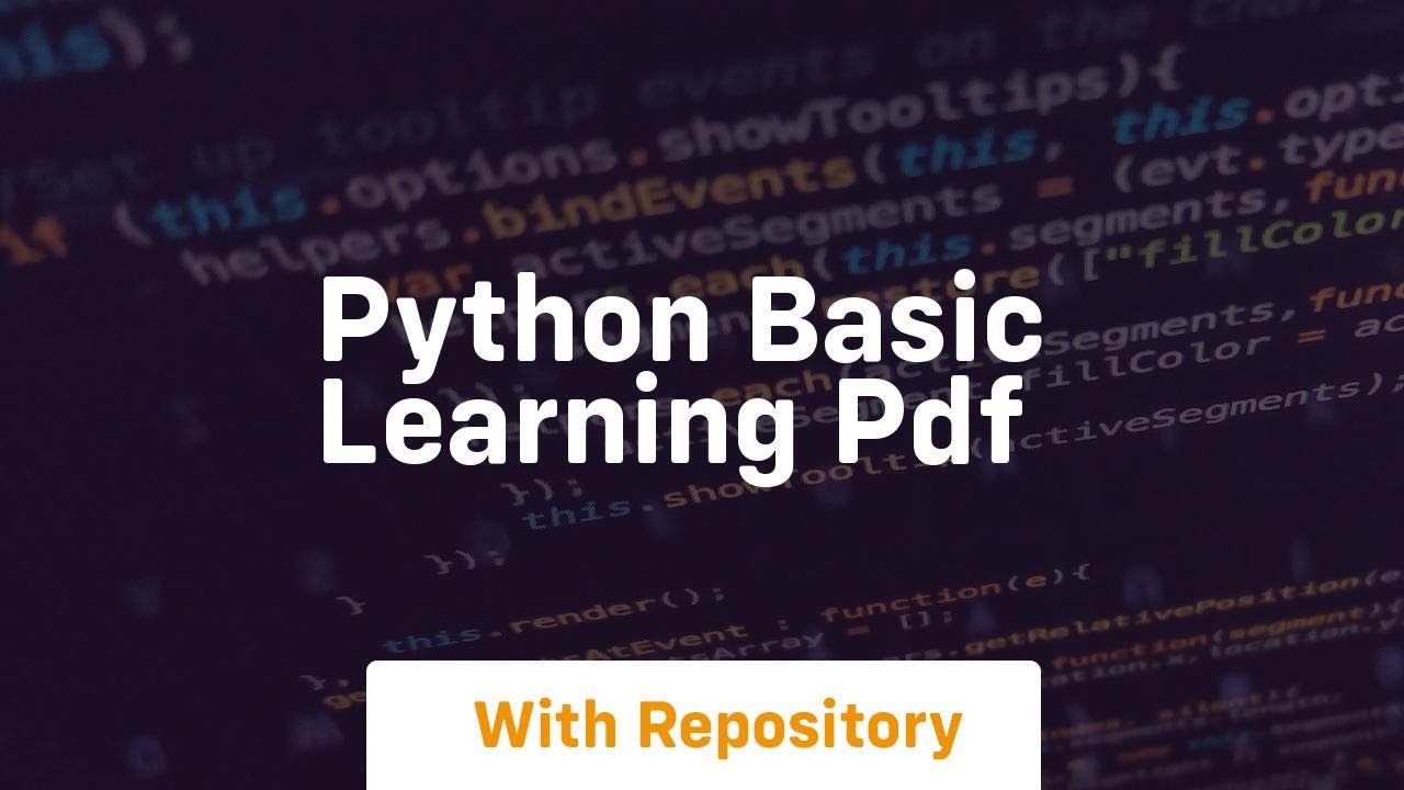 python basic learning pdf