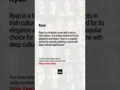 Discover the Meaning of Names! 🌍✨ #NameMeaning #BabyNames #UniqueNames #ryan