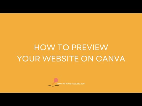 How to Preview your Canva Website