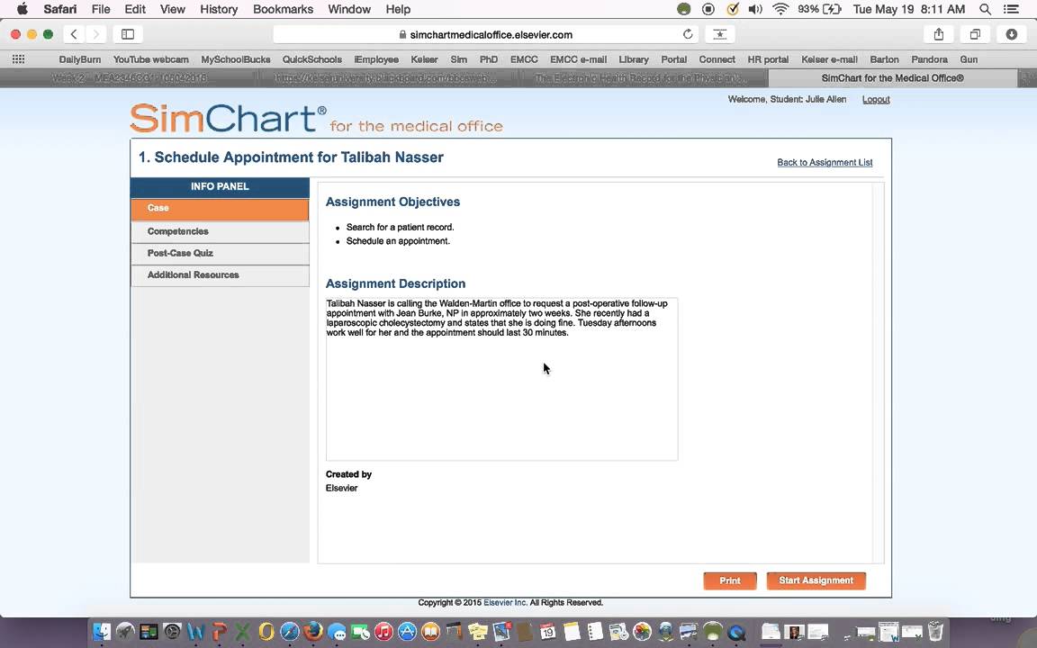 SimChart Simulation Assignments