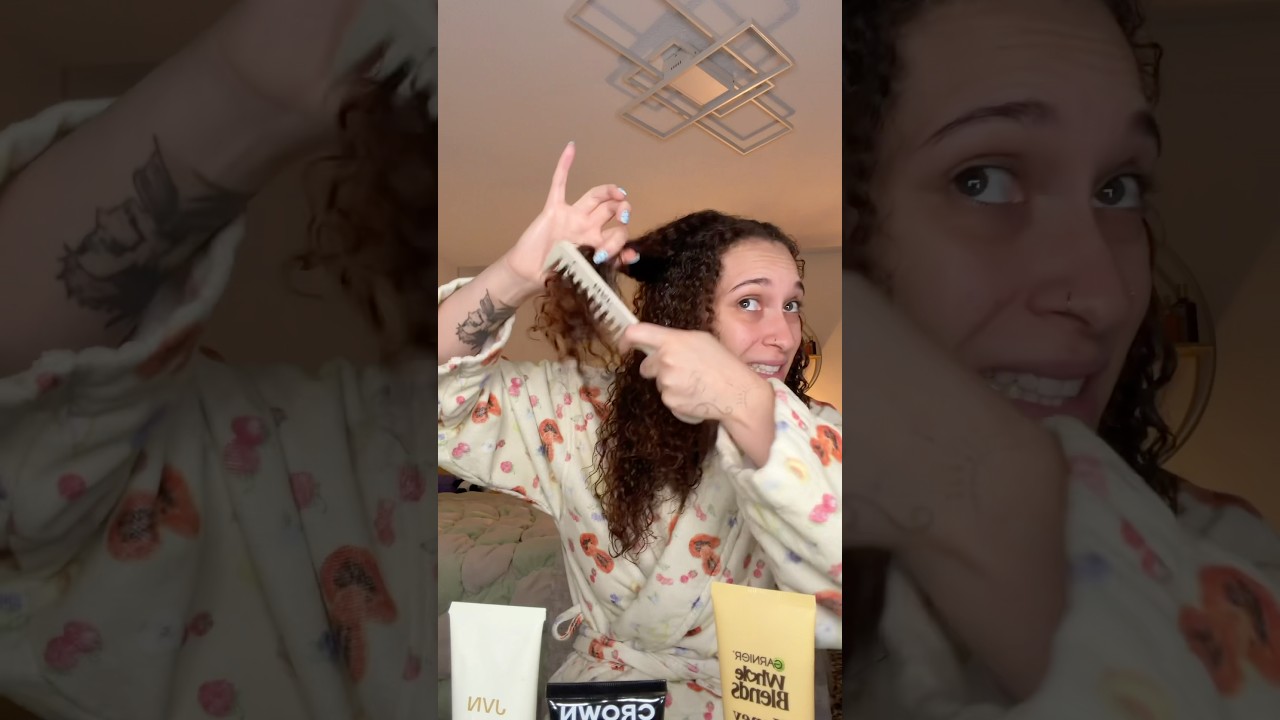 EASY CURLY HAIR ROUTINE!! #hairstyletutorial