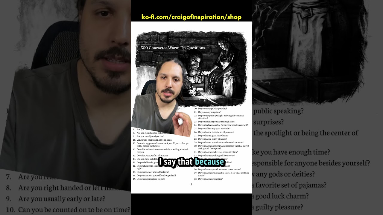 300 questions for your next dungeons and dragons character