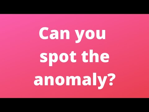 An example of finding the anomalous result