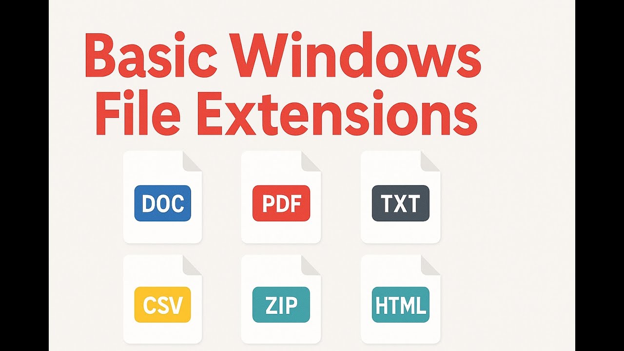 Windows Basics   File Extensions