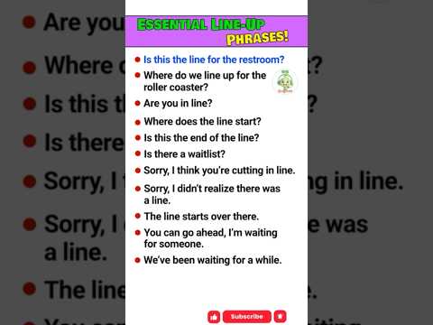 ๐ Essential Phrases for Waiting in Line | Practice English | #shorts