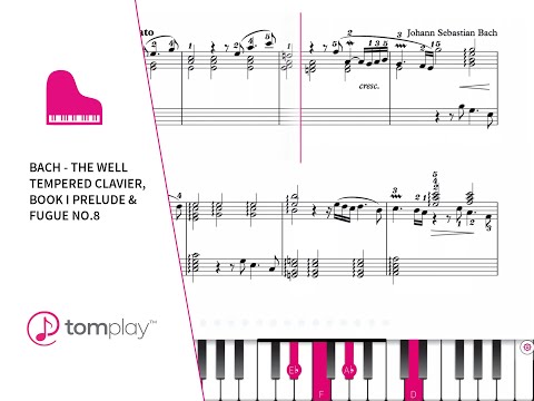 Bach - The Well Tempered Clavier, Book I Prelude & Fugue No.8 in E - flat Minor 🎹