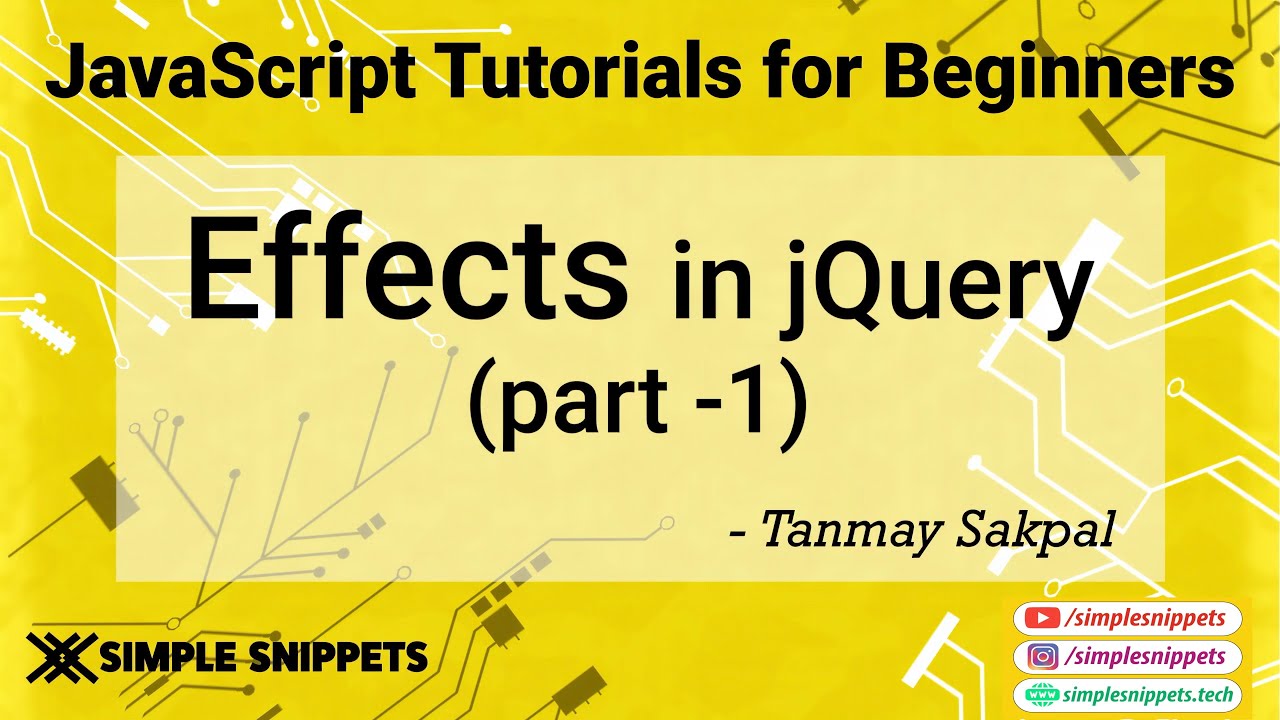 42 - Effects in jQuery (Part - 1) | jQuery Tutorials for Beginners