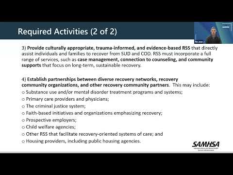 SAMHSA Building Communities of Recovery (BCOR) Pre-Application Webinar