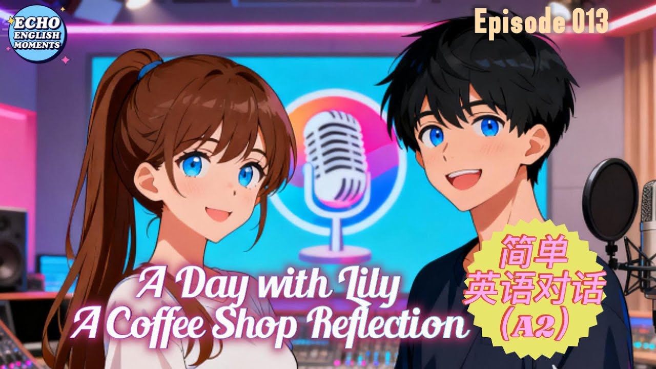 【A Day with Lily】 A Coffee Shop Reflection| 初级英语听力 | 英文磨耳朵| 美国人日常语速|多听多说|短期内提升英语水平|陪你学英语