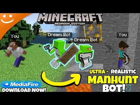 ✓Best MANHUNT BOT for Minecraft Bedrock MCPE! {DOWNLOAD!} (TRAILER)