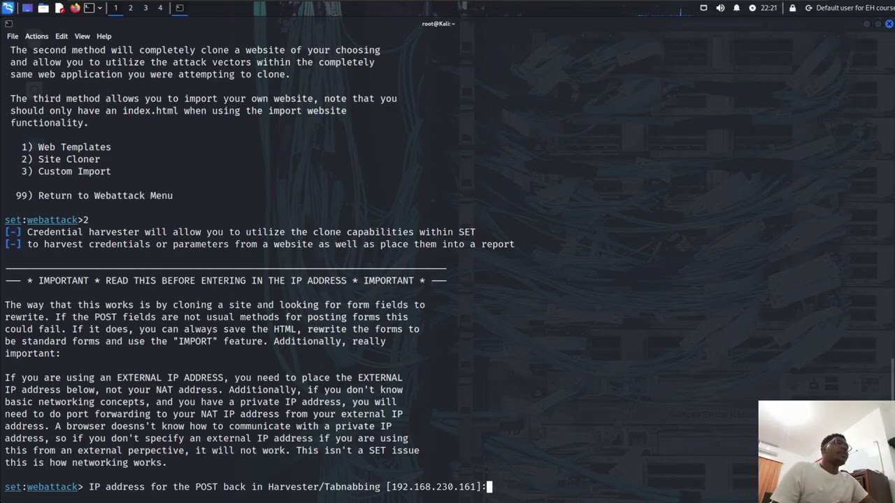 4.4.7 ​Lab - Explore the Social Engineer Toolkit (SET)