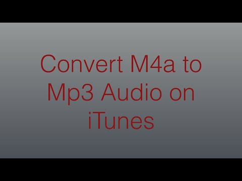 Convert M4a Audio to Mp3 via iTunes