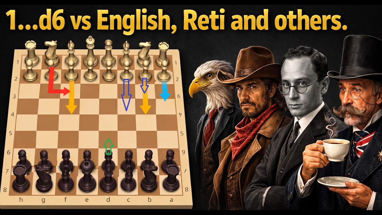 1…d6 Universal Black Repertoire #7: How to Play vs English, Réti and flank openings ♟️