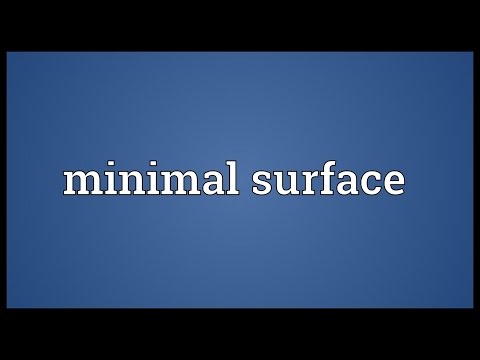Minimal surface Meaning