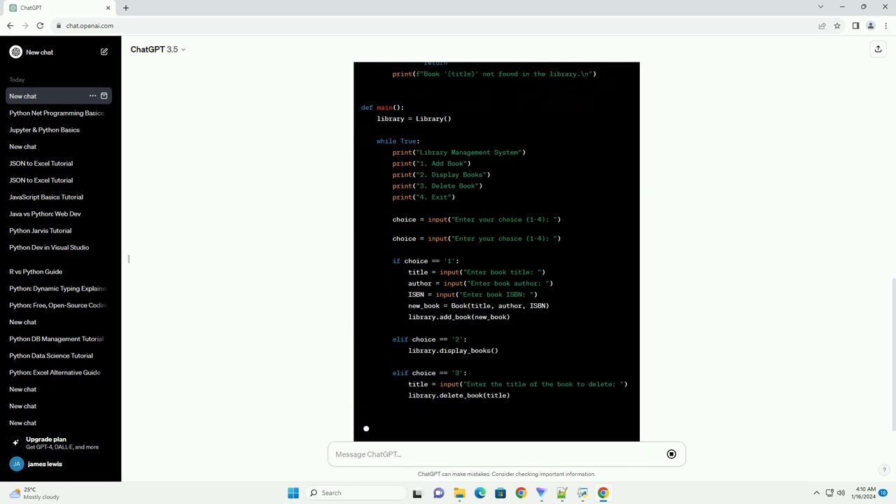 library management system project in python code