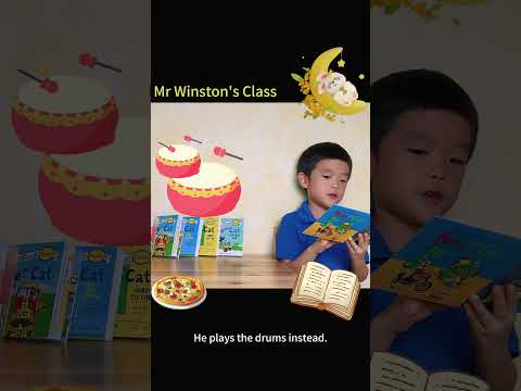 Read with Mr Winston Guo - Pete the Cat Get to Bed - Rhyming Words