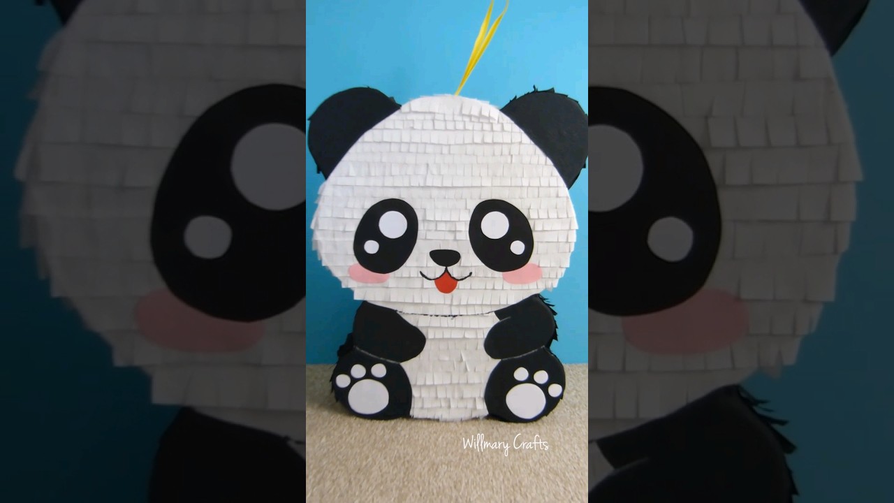 How to make a Panda piñata 🐼 #DIY #piñatas #pandalover #SpringOnShorts