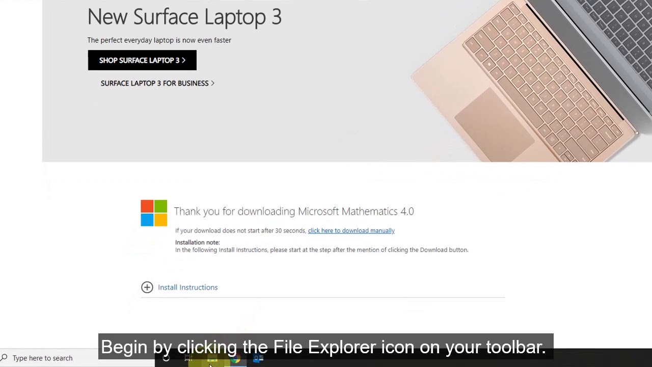 Installing Microsoft Mathematics