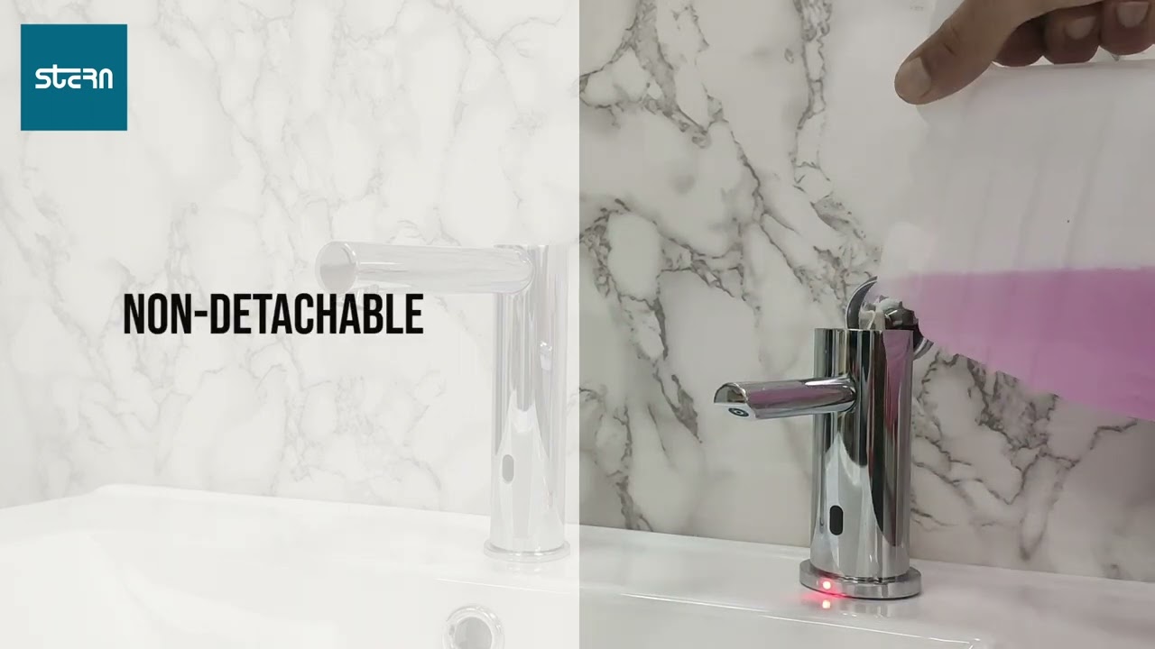 Stern's Top-Fill & Touchless Soap Dispenser – Effortlessly refill with non-proprietary soap.