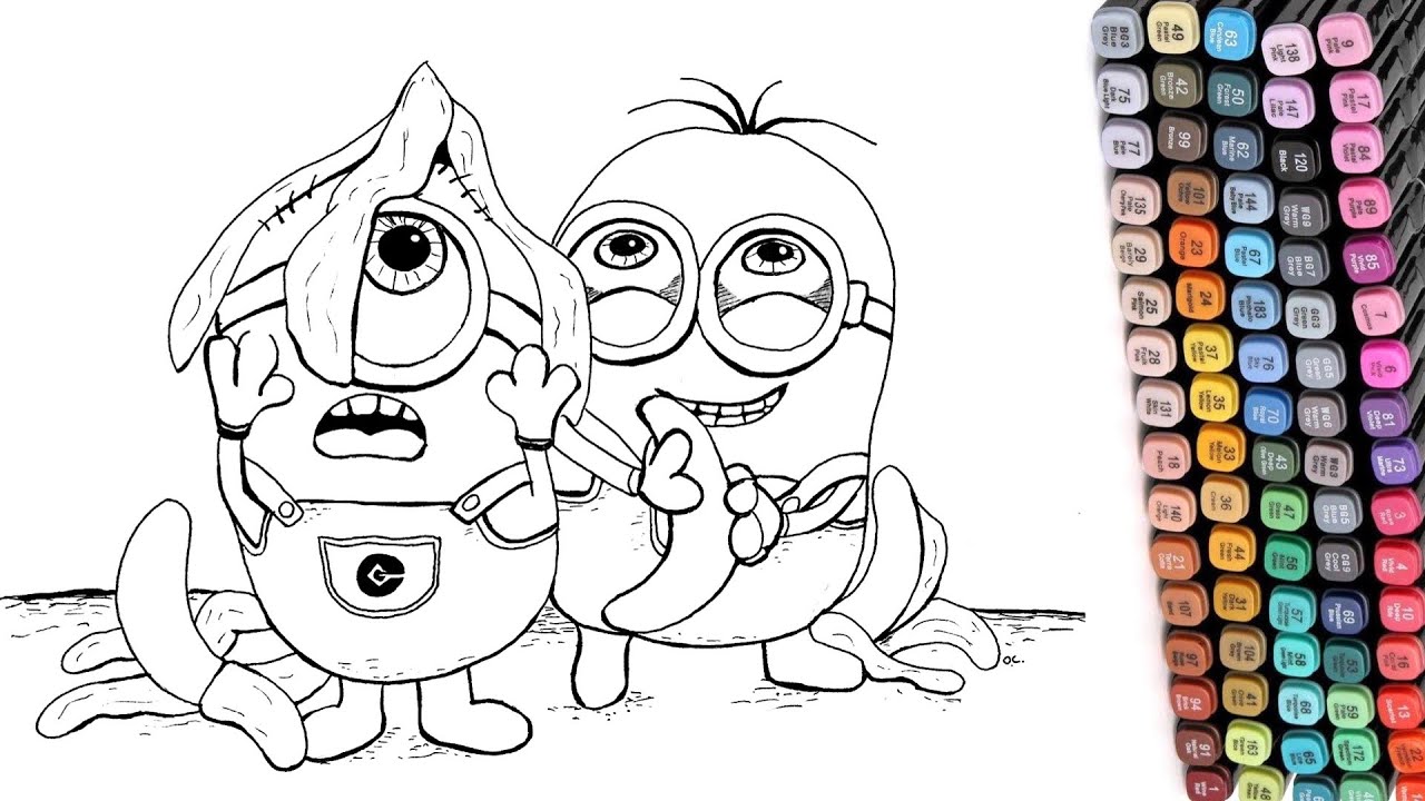 Minions Banana Coloring Pages