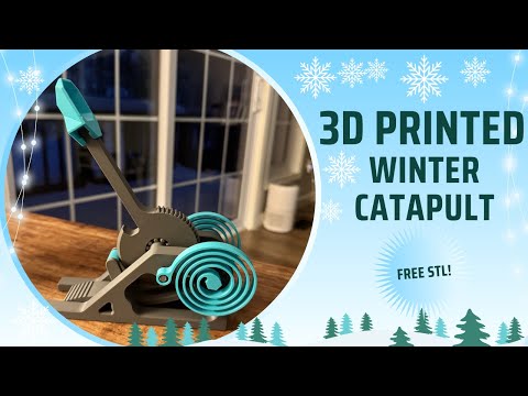 🎄 Winter Catapult - Snowball Fight・Free STL File for 3D printing・Cults