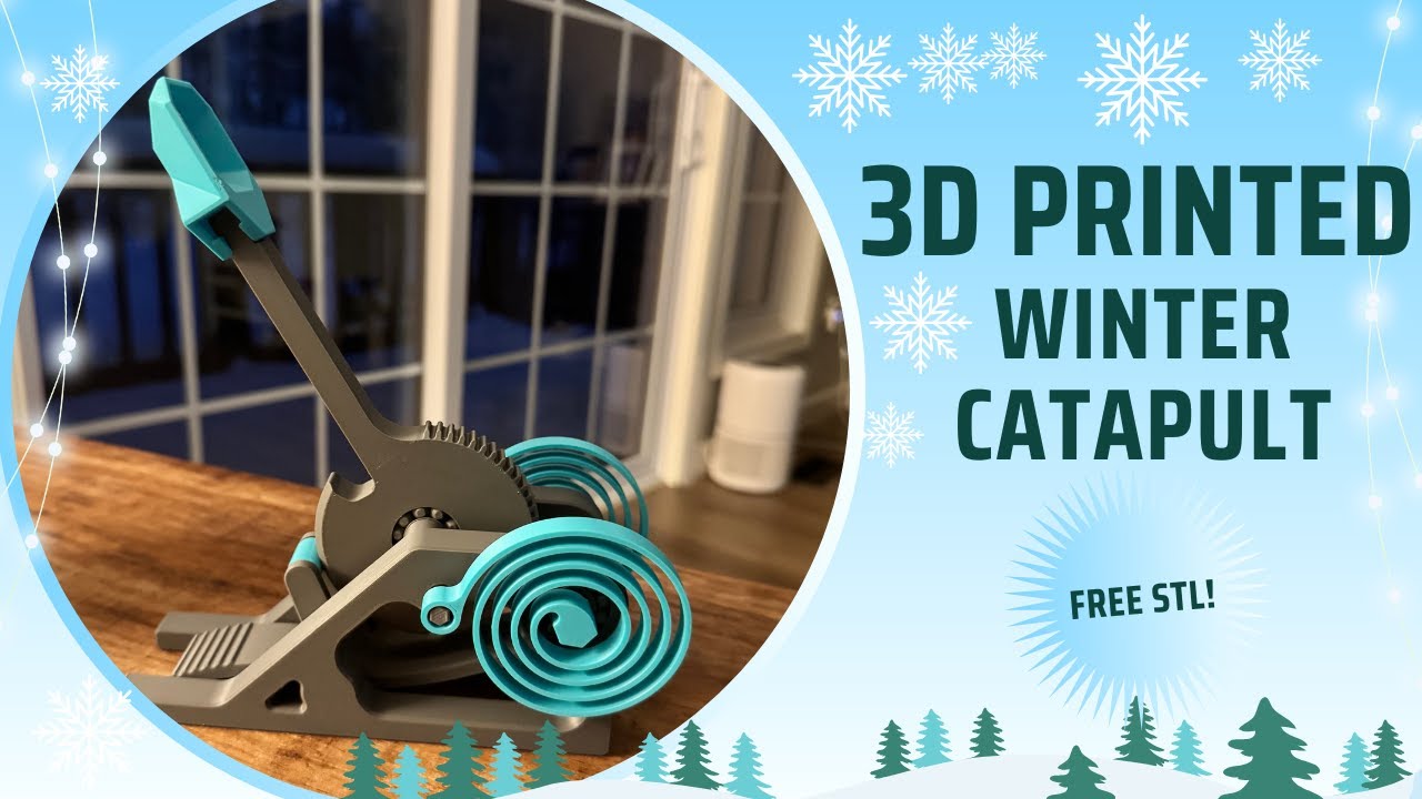 No Support 3D Printed Catapult - Complete Design Explained