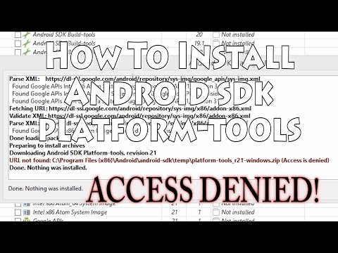 Android SDK Platform-tools not installing? Watch this!