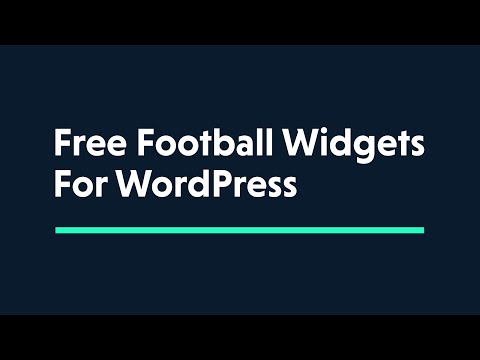 Football Widgets: Add Football Tables and Live-Data to Your WordPress Site